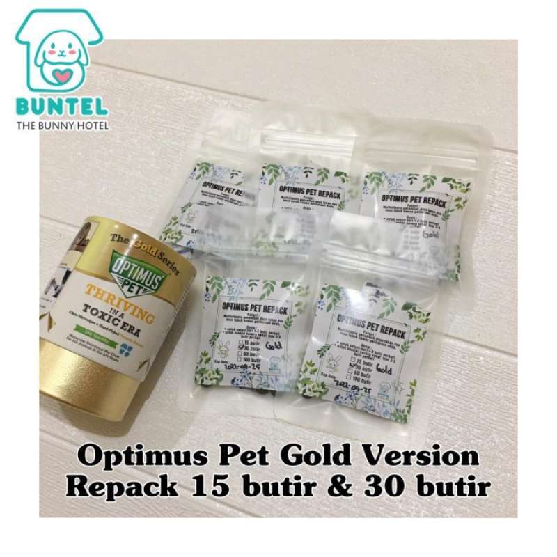 Promo Optimus Pet GOLD Ver REPACK 15 - 30 butir Suplemen Multivitamin ...