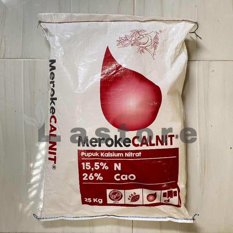Jual PUPUK MEROKE CALNIT - CALSIUM NITRAT 25 KILO KEMASAN PABRIK di ...