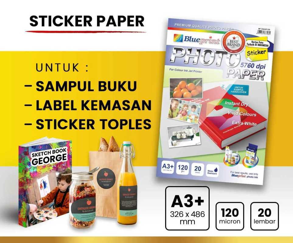 Jual Kertas Stiker / Sticker Paper Blueprint A3+ 120 Micron Di Seller ...