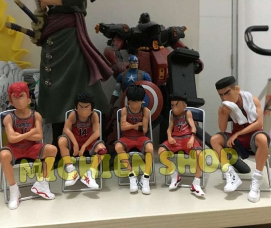 Promo Action Figure Slamdunk Team Shohoku Hanamichi Sakuragi Time Out Isi 5 Diskon 26% di Seller ...