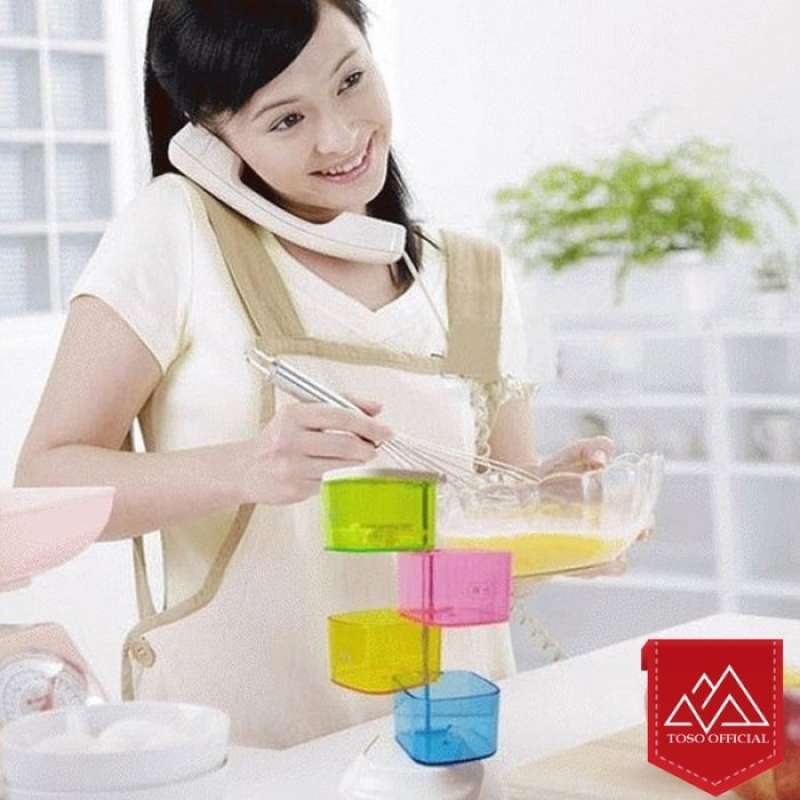 Promo Rak Susun Tempat Wadah Bumbu Dapur 4 In 1 Sistem Putar Spice Rack ...