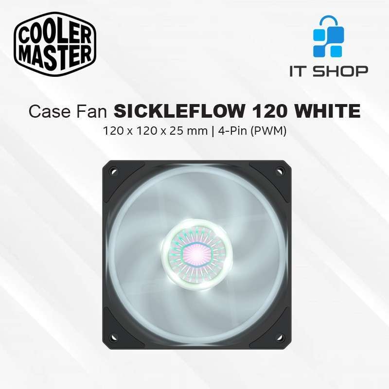 Jual Cooler Master Fan SICKLEFLOW 120 White di Seller IT Shop Official ...