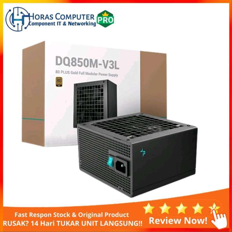 Jual PSU DEEPCOOL DQ850M V3L 850W 80+ Gold Fully Modular Silent Fanless di Seller horascomputer ...
