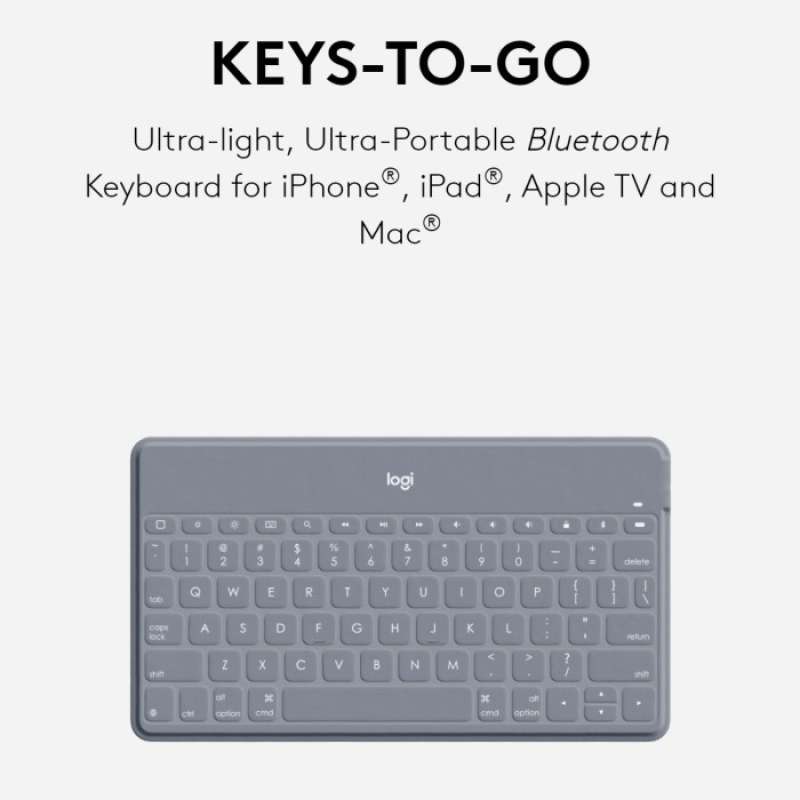 Promo Logitech Keys To Go Keyboard Wireless-Original Logitech Full ...