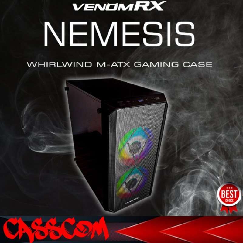 Promo Casing Venomrx Nemesis - Micro Atx Tempered Glass Include 2 Fan ...