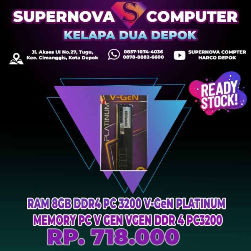 Promo Ram 8Gb Ddr4 Pc 3200 V-Gen Platinum Memory Pc V Gen Vgen Ddr 4 ...