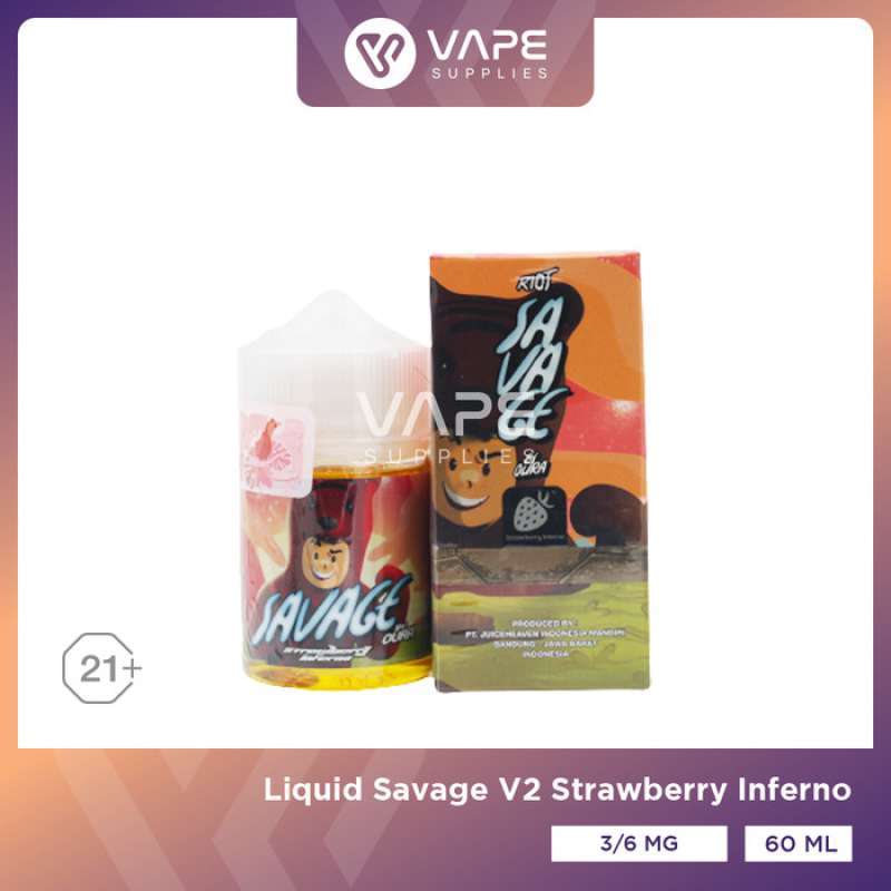 Promo Liquid Savage V2 Strawberry Inferno 60ML OuraRiot Terbaik Diskon ...