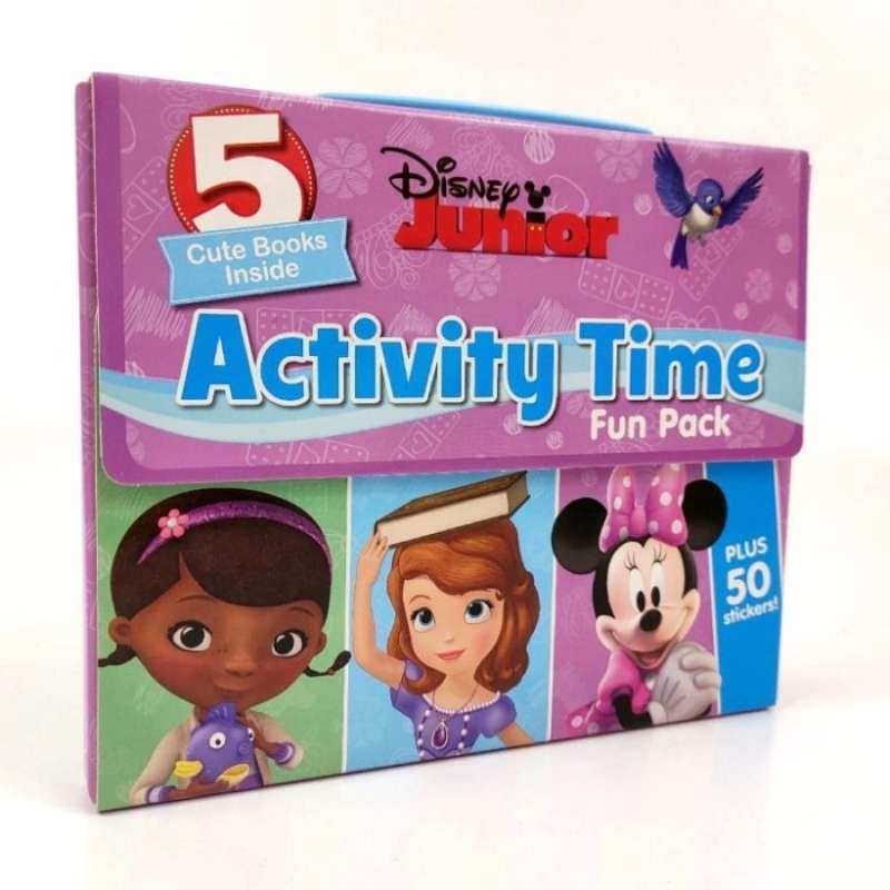 Promo DISNEY Junior Activity Time Fun Pack 5 Cute Books Inside Import ...
