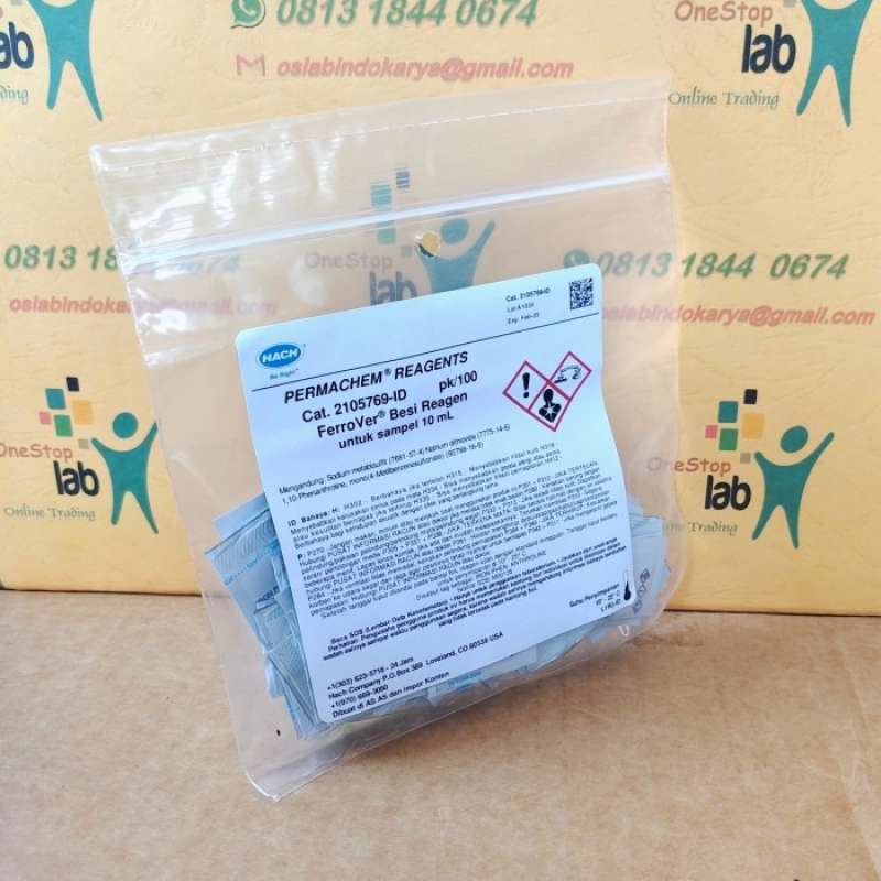 Promo Hach 21057-69 Ferrover Iron Reagent Powder Pillows 10 Ml Pk/100 ...