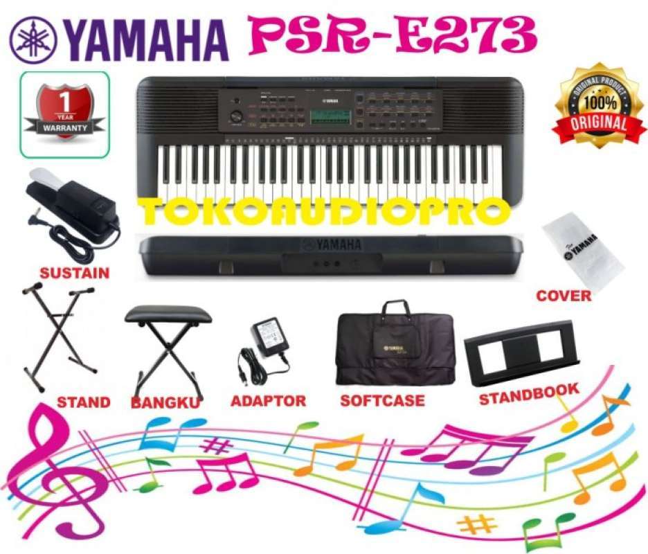 Jual Yamaha Psr E273 Psr E-273 Psr E 273 Keyboard Paket Di Seller ...