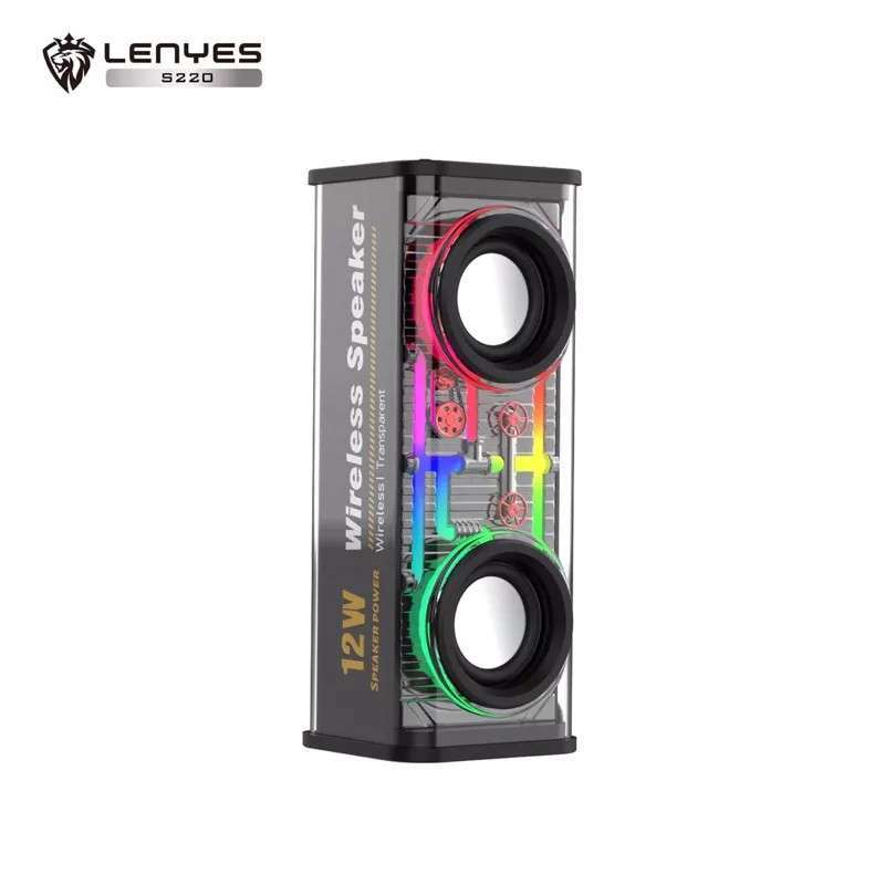 Promo Speaker Lenyes S220 12w RGB Light Wireless Mini TWS 5.3 1800MAH S ...