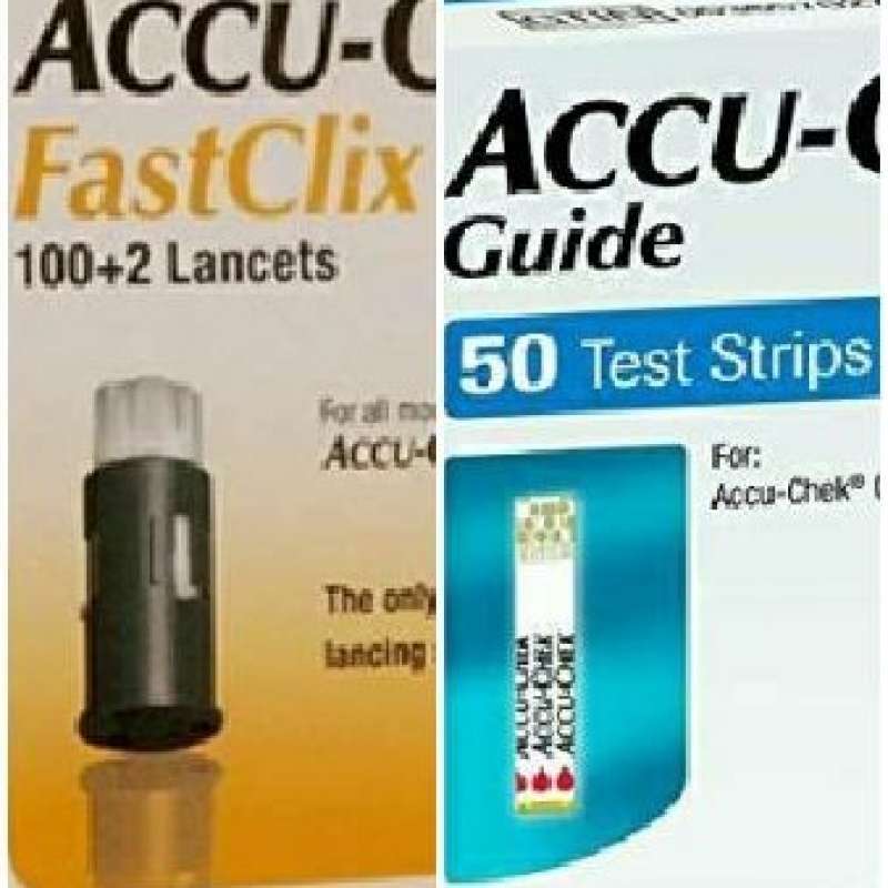 Promo Strip Accu Check Guide Isi 50 + Fastclix Lancets Isi 102 Diskon ...