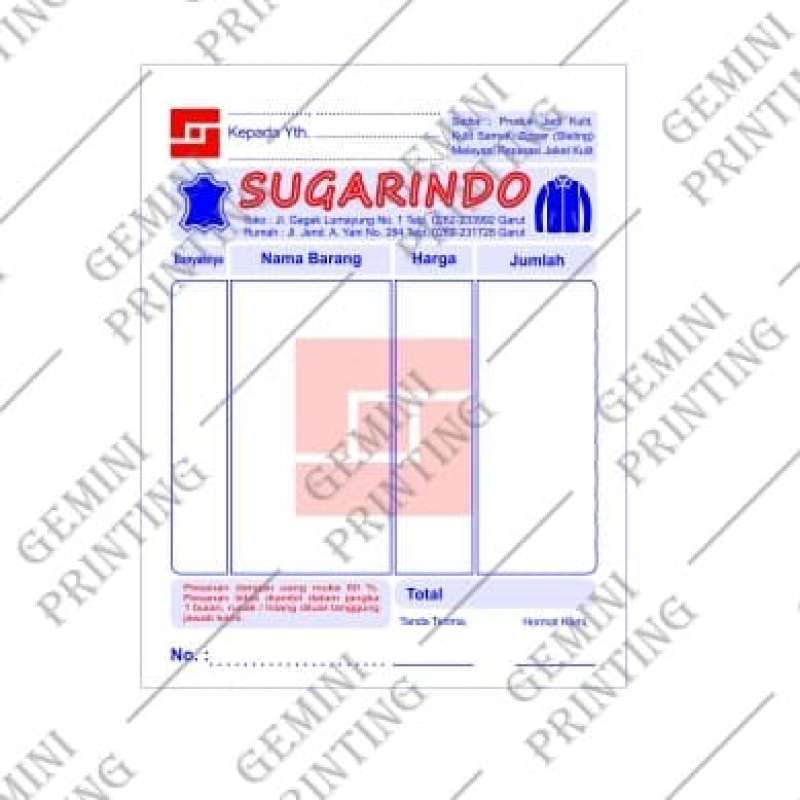 Jual Cetak Nota Murah - 4 Rangkap ( Custom ) + Nomerator Di Seller ...
