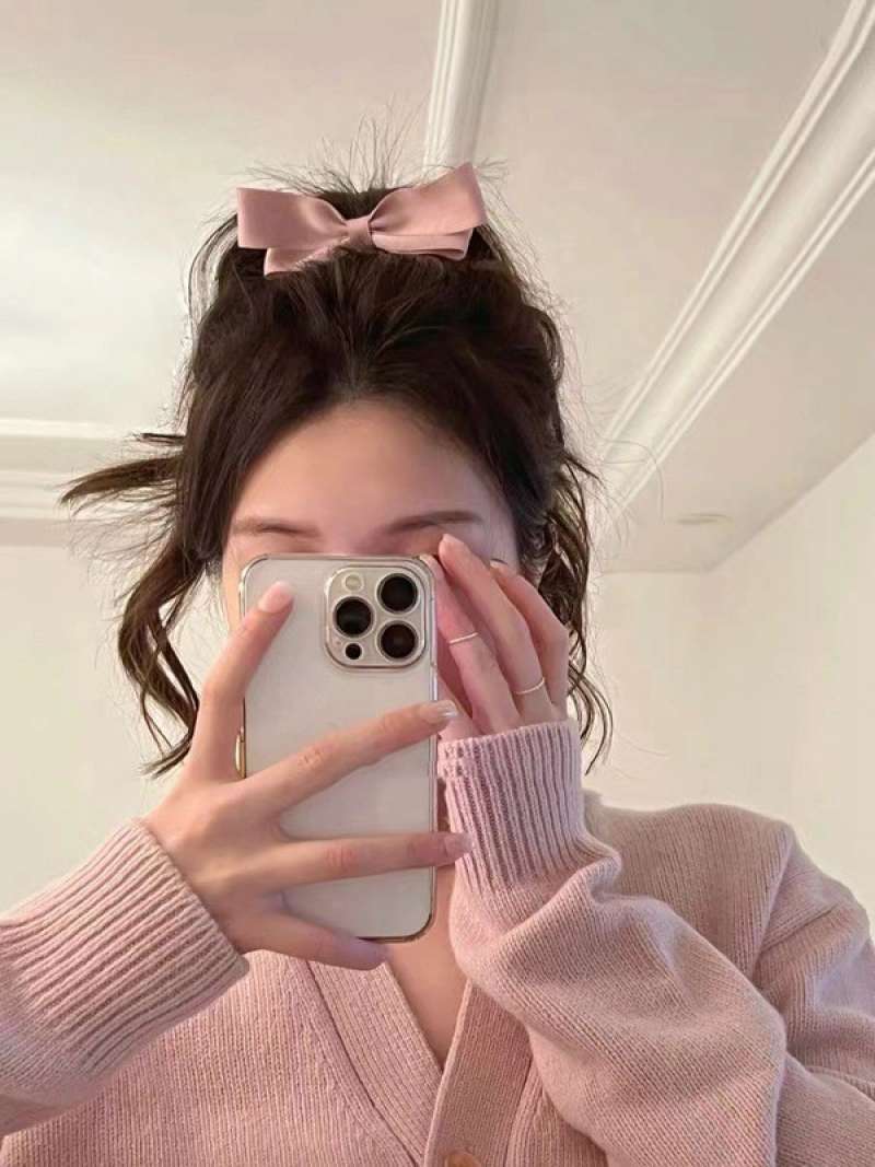 Promo Pita Rambut Varian Pink Hair Ribbon Jepit Klip Korea Jepitan Silk ...