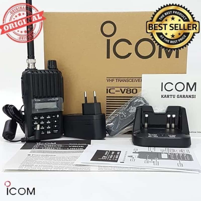 Jual HT Handy Talky ICOM IC-V80 / Walky Talkie Radio ICOM v80 Lithium ...