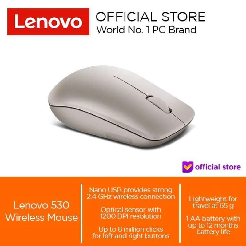 Jual Lenovo 530 Wireless Mouse Original - Platinum Grey di Seller Laris ...