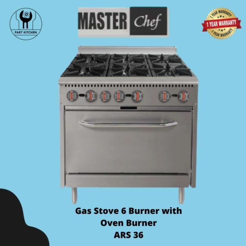 Promo Masterchef Stove 6 Burner With Oven /gas Kompor 6 Burner Diskon ...