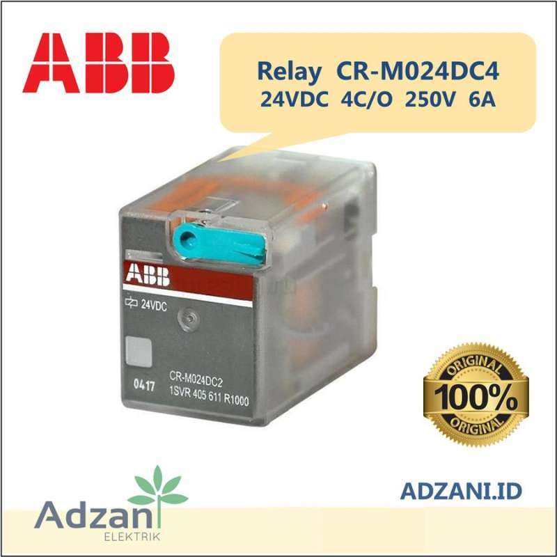 Jual [ABB] CR-M024DC4 Pluggable Relay 4c/o 24VDC 1SVR405613R1000 di Seller Adzani Elektrik ...