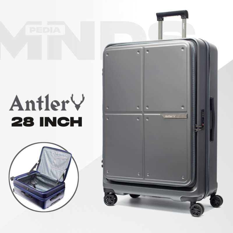 Jual Koper 28 Inch Antler Canopus Large Bagasi Buka Depan - Silver Di ...
