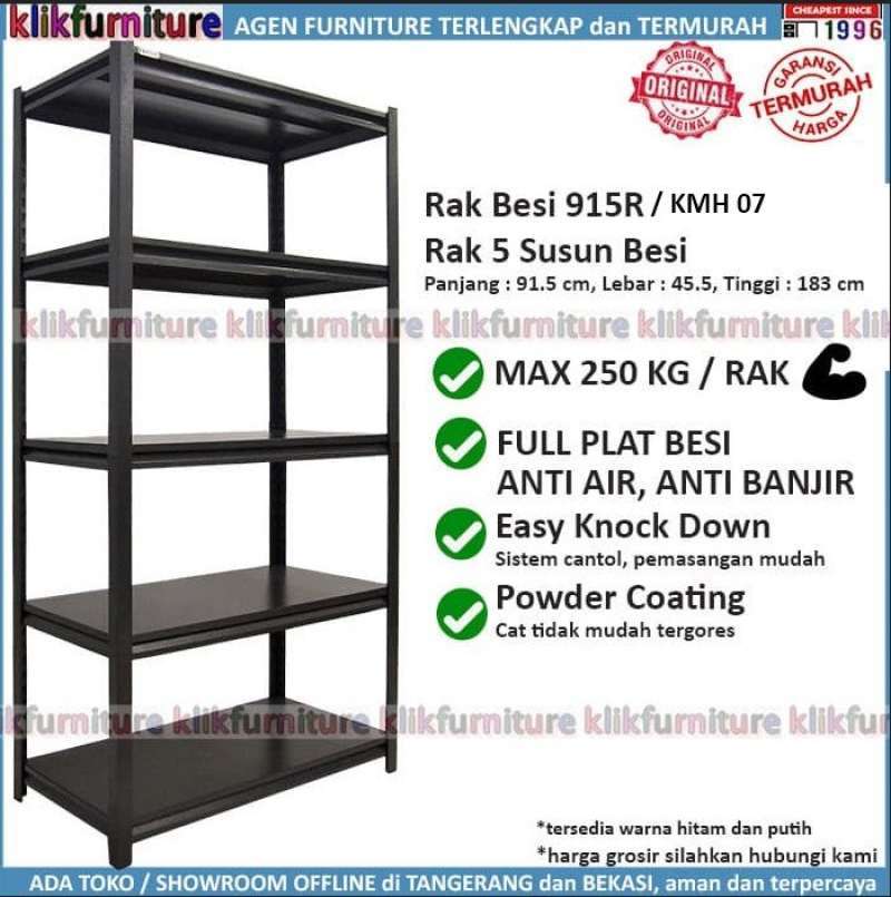 Promo Rak Besi Shelf Shelving Rack 5 Susun R915 Sapporo Pozza Diskon 23 ...