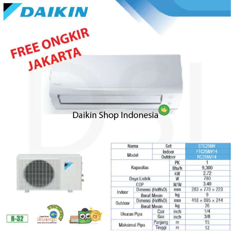 Promo AC Daikin 1 PK Thailand R32 - FTC25NV14 - Non Inverter (Unit Only) Diskon 33% di Seller ...