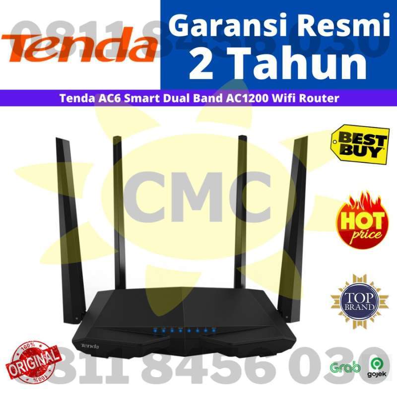 Jual Tenda AC6 AC1200 Smart Dual Band Wireless Router di Seller Cahaya Matahari Computers ...