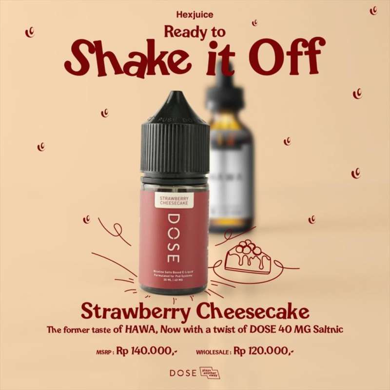 Jual Dose Strawberry Cheesecake Salt Nic 30ml 40mg By Hex Di Seller ...