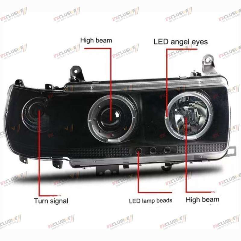 Jual Headlamp Landcruiser Vx80 Fj80 1990 1998 Angel Eyes Projector ...