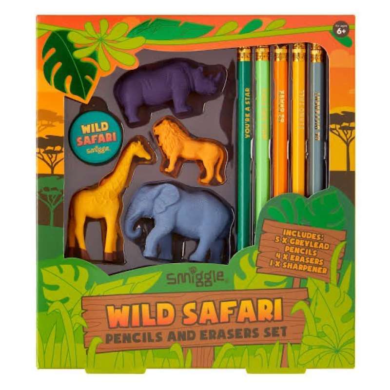 Promo Smiggle Safari & Unicorn Pencils And Erasers Box Set Diskon 23% ...