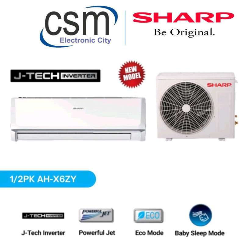 Jual AC SHARP THAILAND 1/2 PK AH-X6ZY 0.5 PK INVERTER R32 [INDOOR+OUTDOOR UNIT ONLY] GARANSI ...