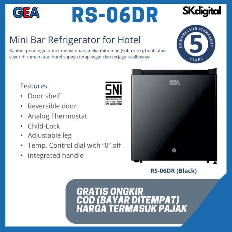 Jual Kulkas Portable Gea Rs-06dr / Rs06dr / Mini Bar - Hitam Di Seller ...