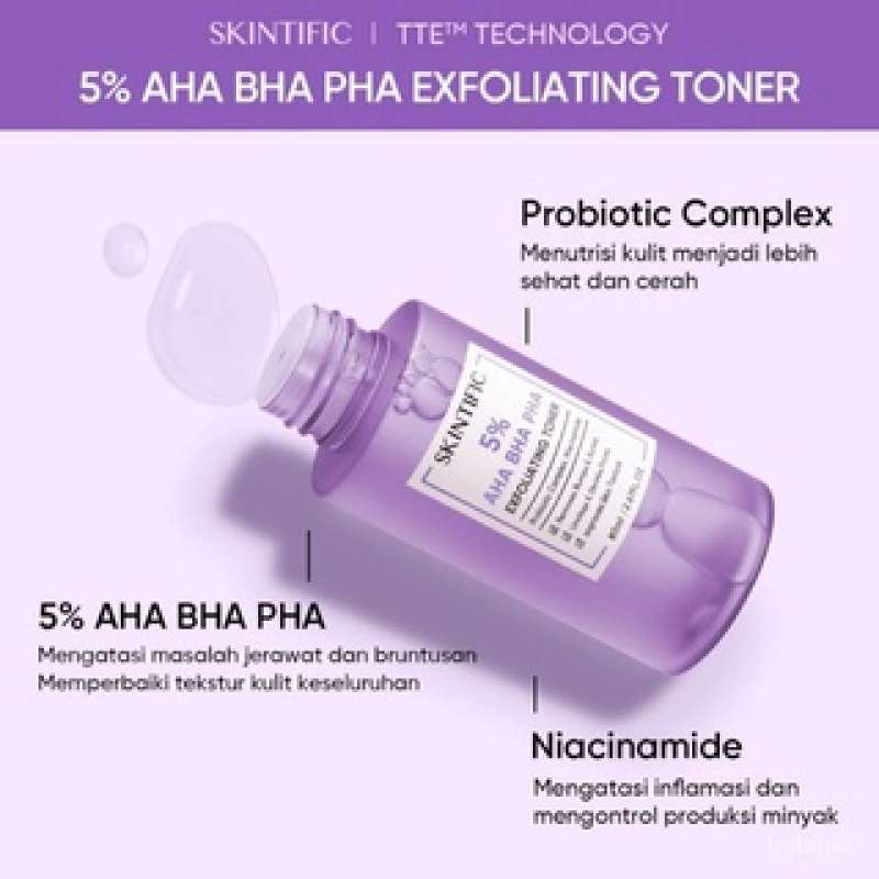 Jual Skintific 5% Aha Bha Pha Exfoliating Toner 80ml Di Seller Linda Kosmetik Palembang Official ...