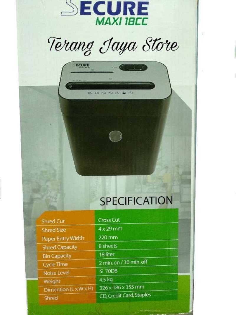 Promo Mesin Penghancur Kertas Secure Maxi 18Cc/Paper Shredder Cross Cut ...