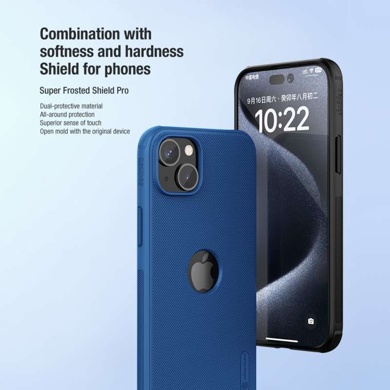 Jual Case iPhone 15 / Plus / Pro / Pro Max Nillkin Frosted Pro (Logo ...