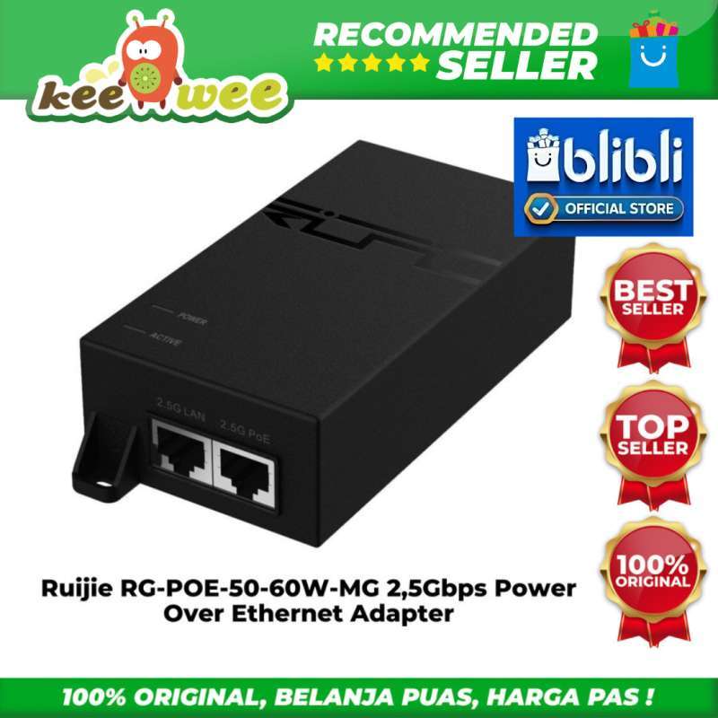 Jual Ruijie RG-POE-50-60W-MG 2,5Gbps Power Over Ethernet Adapter di ...