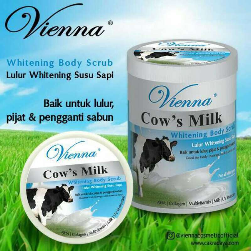 Promo Vienna Whitening Body Scrub Cows & Milk 1 Kg Diskon 23% Di Seller ...
