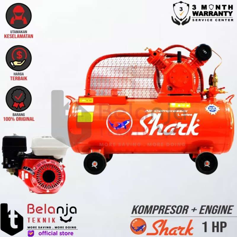 Promo Shark Mesin Air Compressor 1HP dan Engine Penggerak Ex-China 5.5 ...