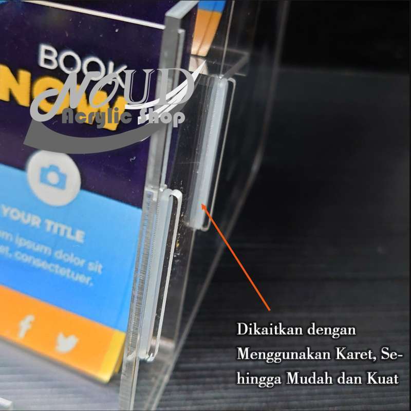 Jual Tempat Brosur Akrilik / Display Brosur Acrylic / Rak Brosur Uk. A4 ...