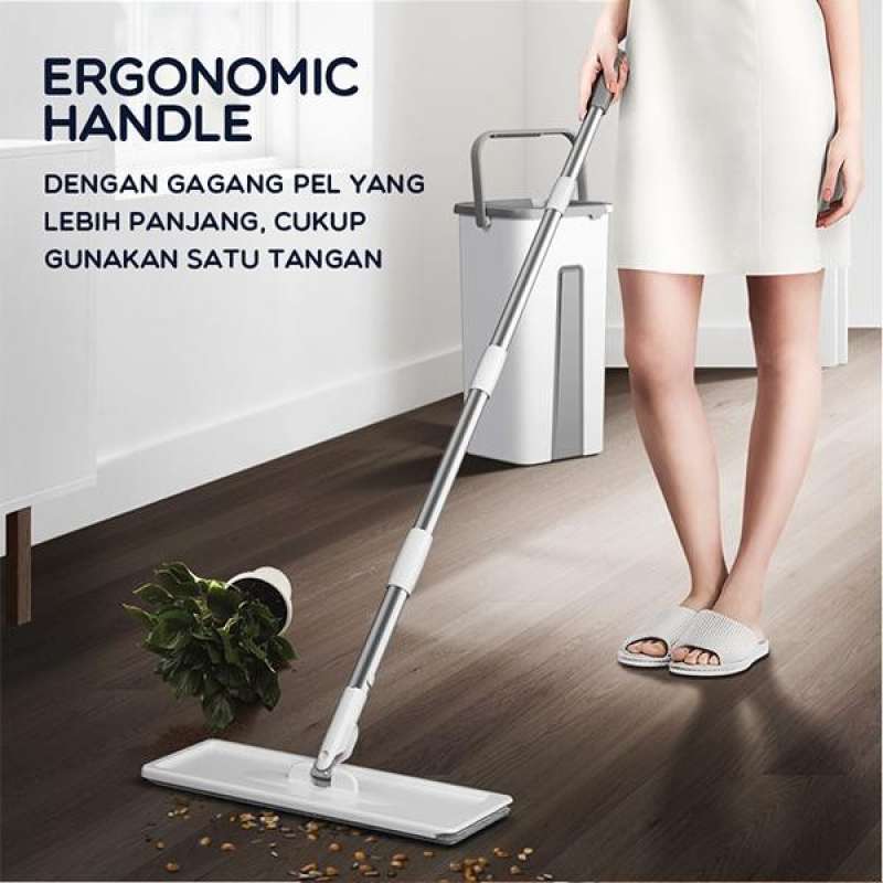 Jual Alat Pel Lantai Ultra Mop Dengan Ember Ergonomic Handle 360° Di Seller Dapur Cantik Bee ...