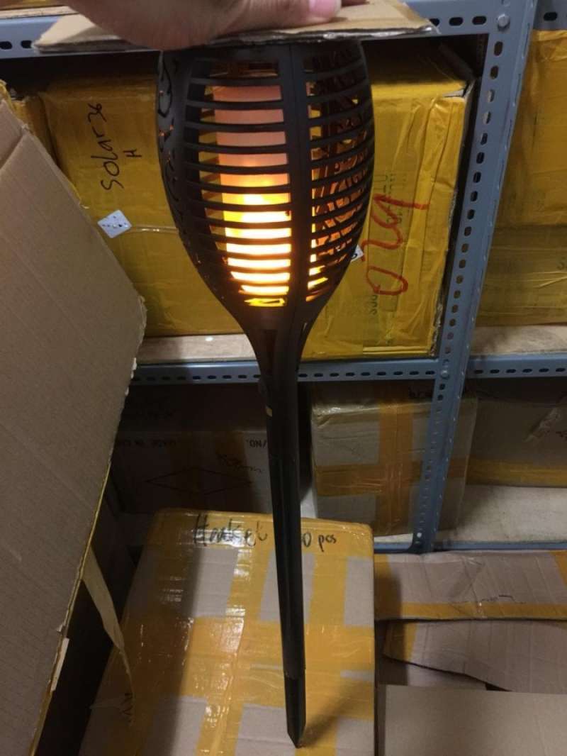 Promo Lampu Taman Solar Led Panel Tenaga Matahari Model Obor Api ...