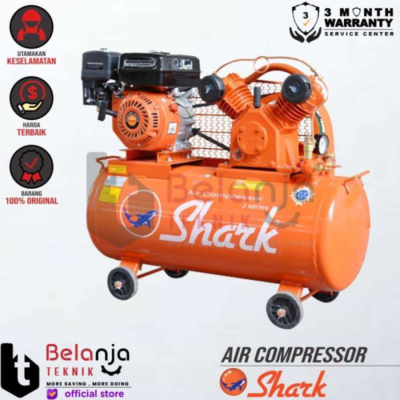 Promo Shark Air Compressor 1 Hp 83l Mesin Kompresor Angin + Engine 6.5 ...
