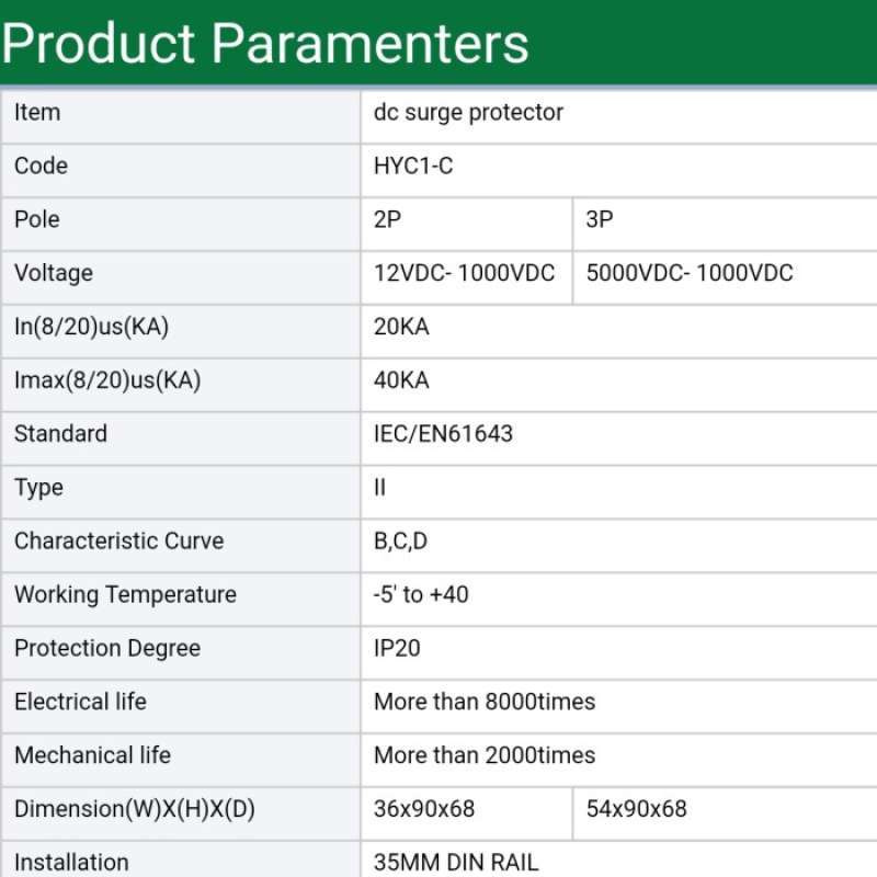Promo Spd Dc 500v 2p Surge Protection Device Arrester Pv Solar Panel ...