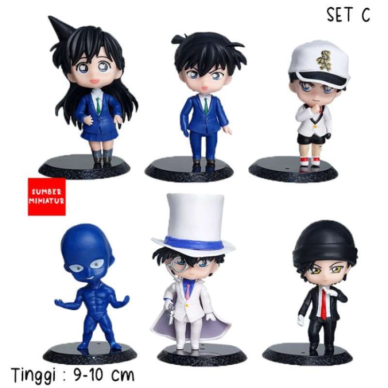 Promo Detective Conan Set Figure / Pajangan Mainan Shinichi Kudo Kaito ...