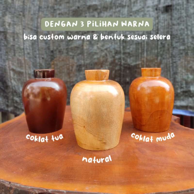 Jual Woodenesia Vas Bunga Aesthetic Hiasan Rumah Rustic Minimalis ...