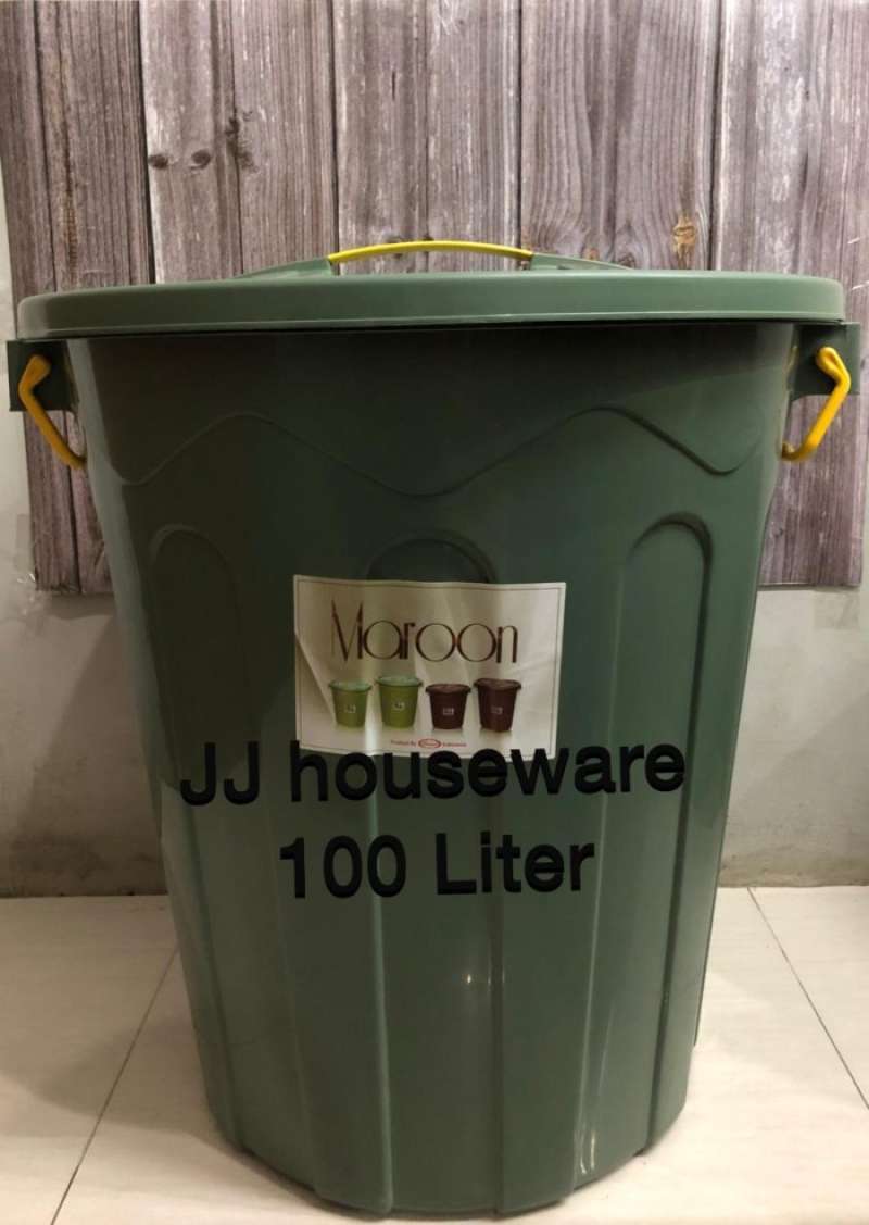 Jual RECOMMEND EMBER PLASTIK TONG AIR 100 LITER + TUTUP GREAT di Seller ...