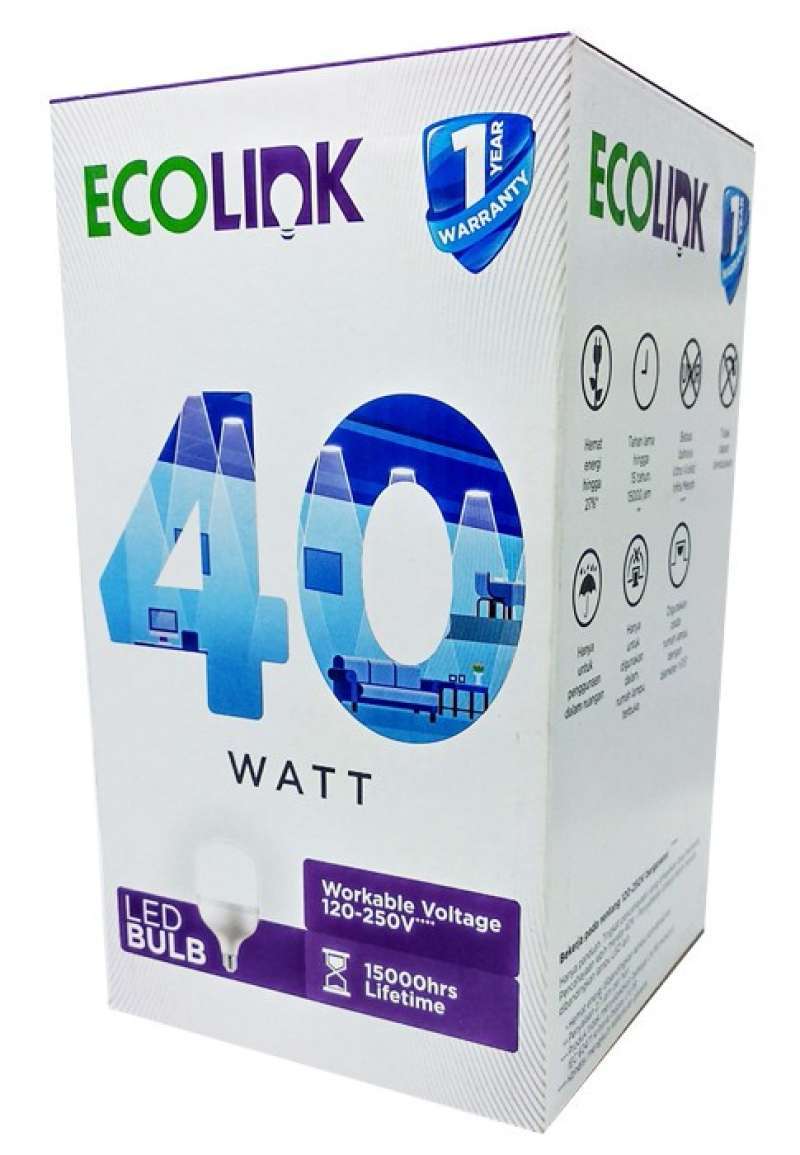 Promo Ecolink LED Capsule HB MV ND 40W GEN3 E27 6500K CDL-Cahaya Putih ...