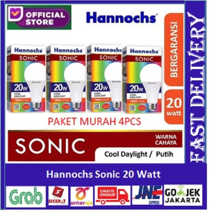 Promo Hannochs Lampu Led Sonic Watt Cahaya Putih Paket Pcs Diskon Di Seller