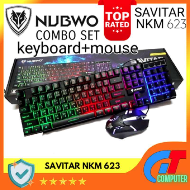 Jual Keyboard Mouse Gaming Nubwo Savitar NKM-623 RGB Keyboard Mouse ...