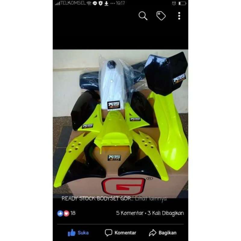 Jual Body Set Gordon Hijau Stabilo Plus Jok Dan Tangki di Seller ...