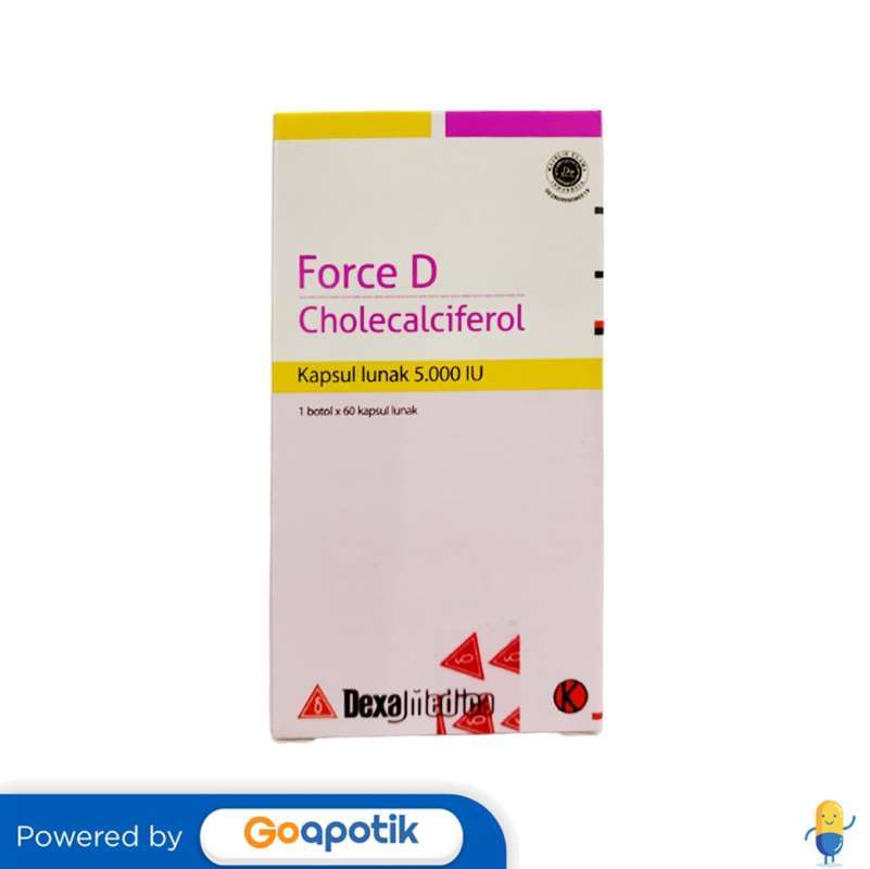 Jual FORCE D VITAMIN D3 5000 IU BOTOL 60 KAPSUL di Seller Apotek Al ...